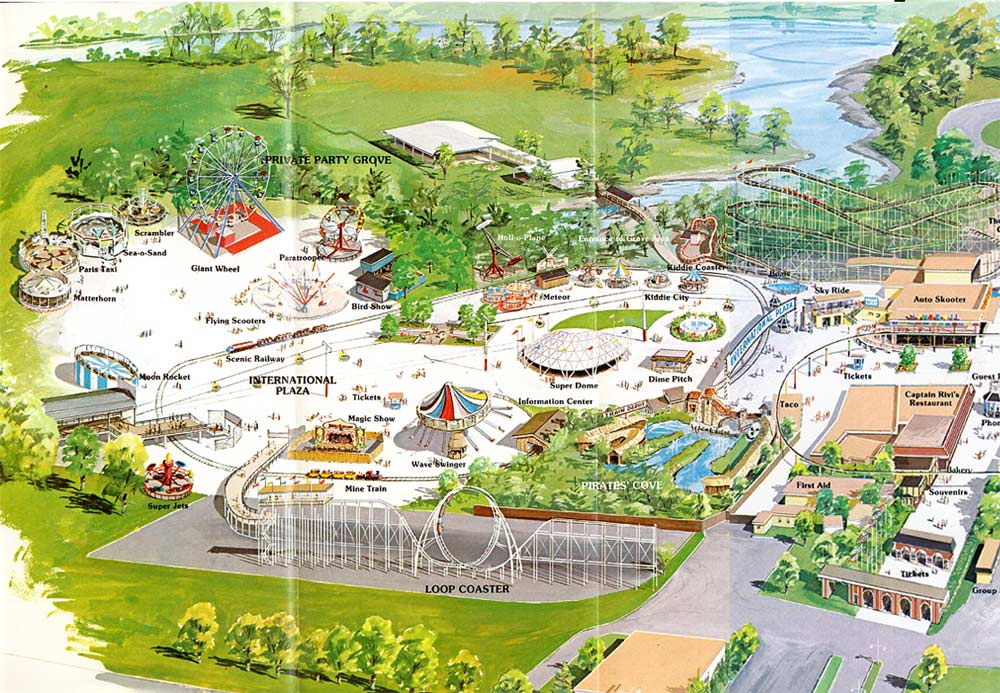 Riverside Park Map and Brochure (1950 - 2023) | ThemeParkBrochures.net