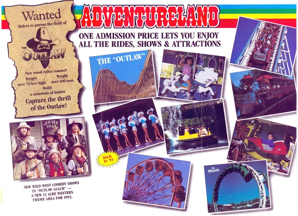 Adventureland Map and Brochure (1988 - 2023) | ThemeParkBrochures.net