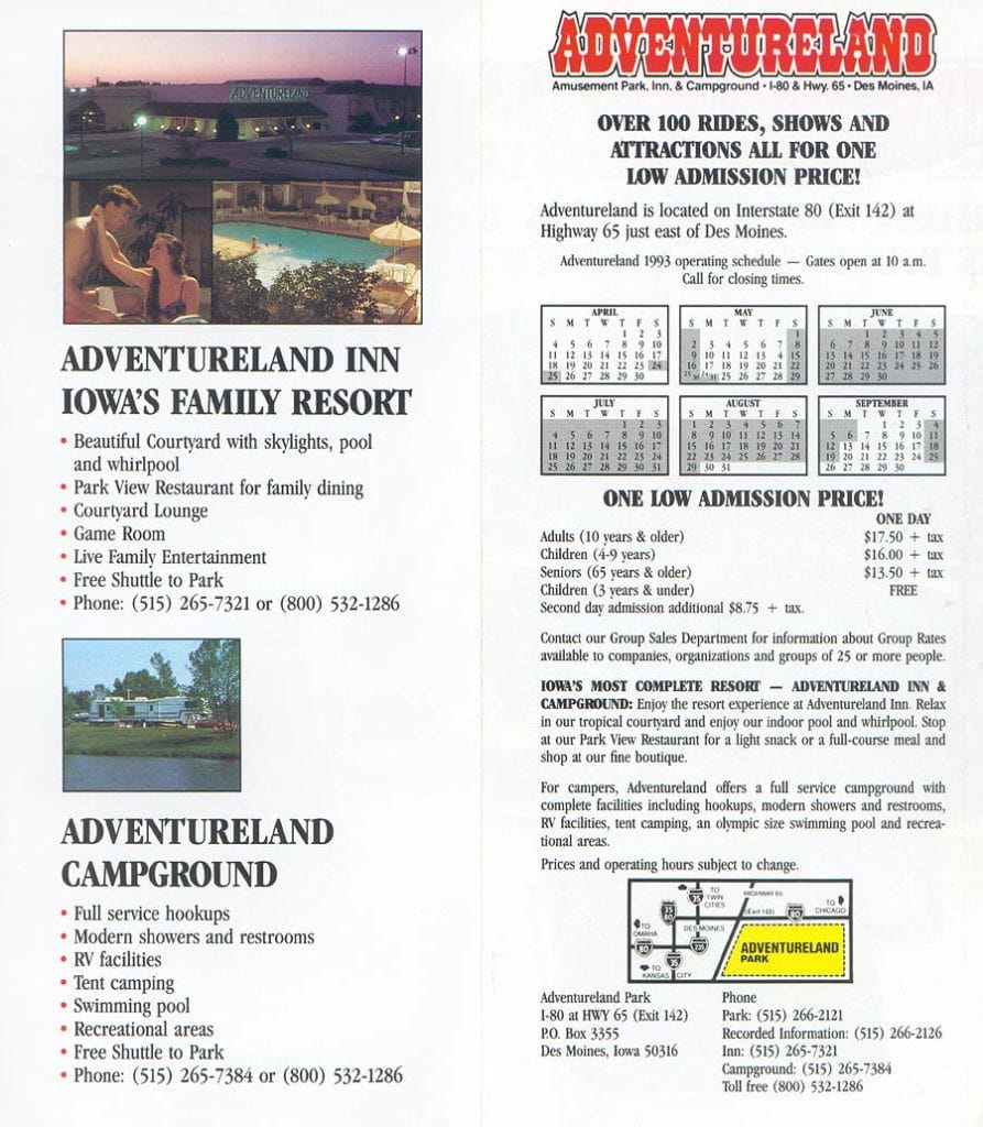 Adventureland Map and Brochure (1988 - 2023) | ThemeParkBrochures.net