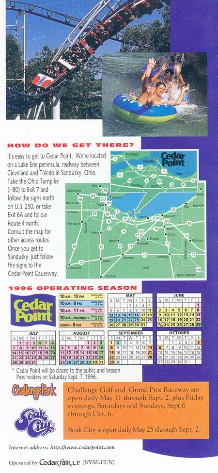 Cedar Point Map and Brochure (2024 - 1961) | ThemeParkBrochures.net