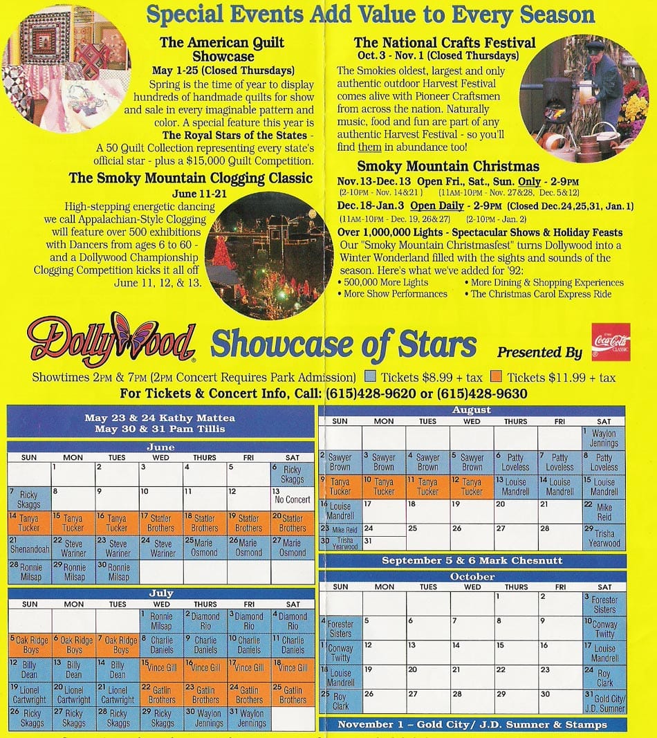 Dollywood Map and Brochure (1989 - 2024) | ThemeParkBrochures.net