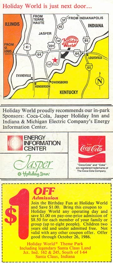 Holiday World & Splashin' Safari Map and Brochure (1986 - 2023 ...