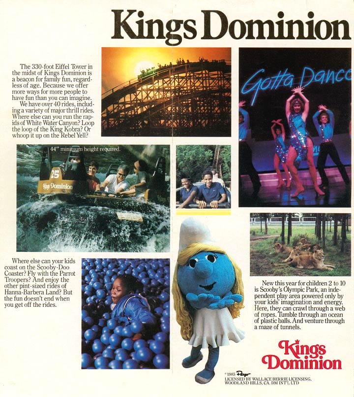 Kings Dominion Map and Brochure (1978 - 2024) | ThemeParkBrochures.net