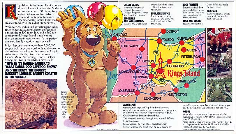 Kings Island Map and Brochure (1972 - 2024) | ThemeParkBrochures.net