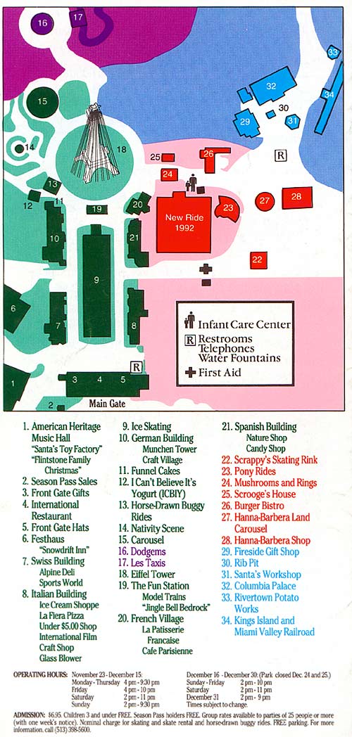 Kings Island Map and Brochure (1972 - 2024) | ThemeParkBrochures.net