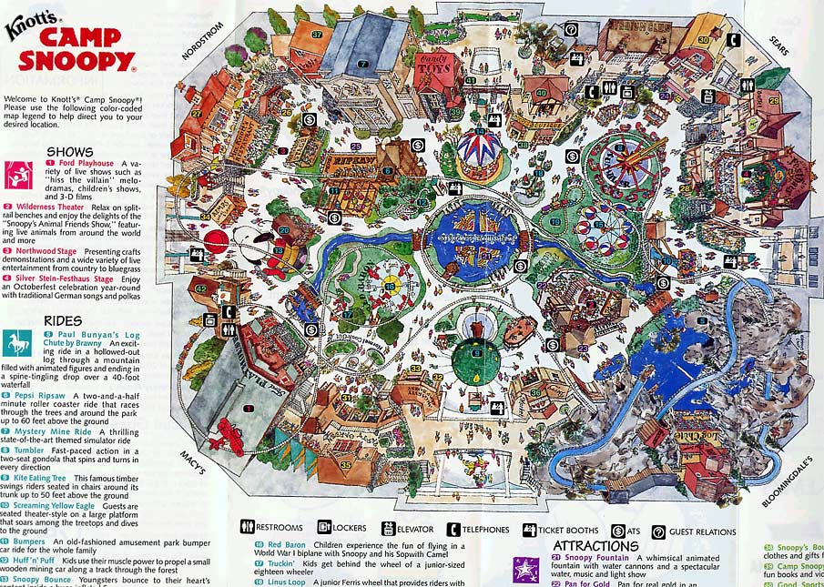 Knott S Camp Snoopy Map And Brochure 1992 2023 Themeparkbrochures Net