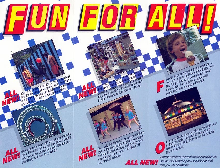 Libertyland Map and Brochure (1988 - 1989) | ThemeParkBrochures.net