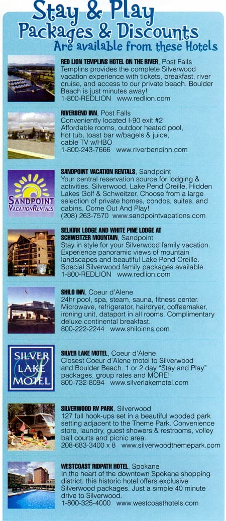 Silverwood Theme Park Map and Brochure (1990 - 2024 ...