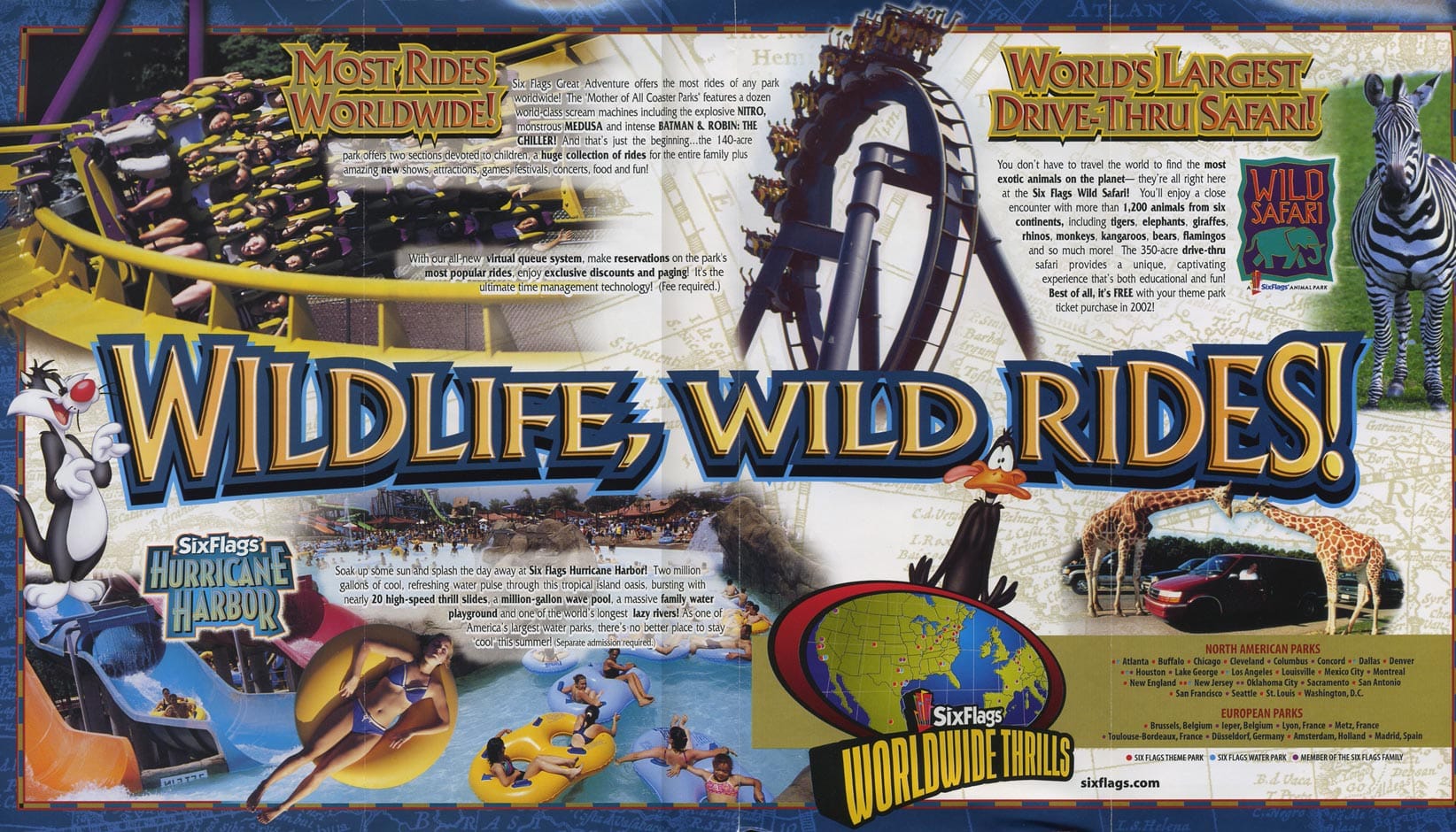 Six Flags Great Adventure Map and Brochure (1974 - 2024 ...