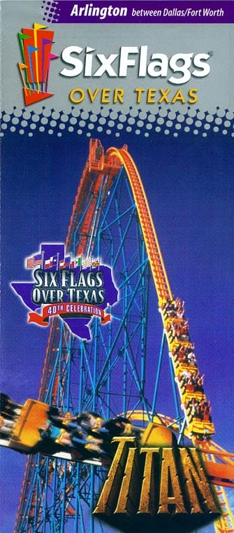 Six Flags Over Texas Map and Brochure (1961 - 2023 ...