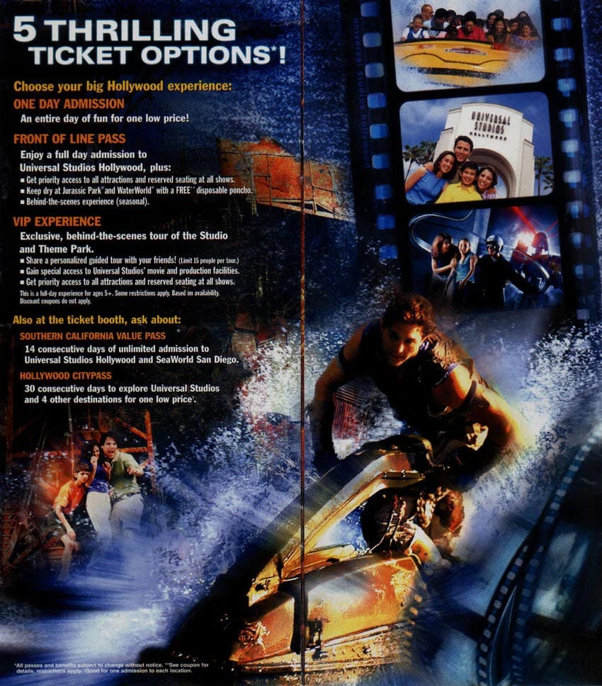 Universal Studios Hollywood Map and Brochure (2024 - 1964 ...