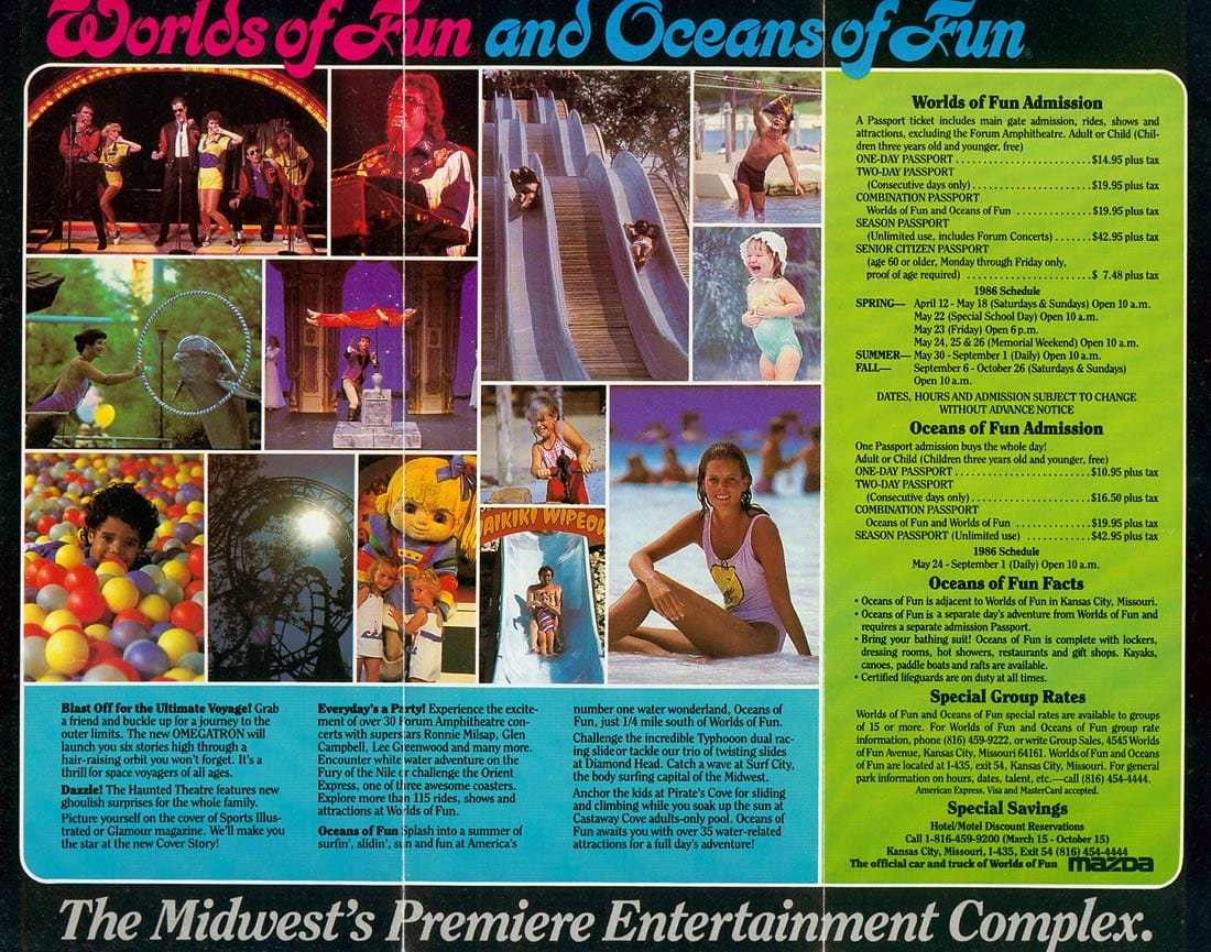 Worlds of Fun Map and Brochure (1986 - 2023) | ThemeParkBrochures.net