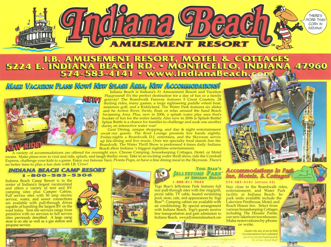 Indiana Beach Map and Brochure (1954 - 2024) | ThemeParkBrochures.net
