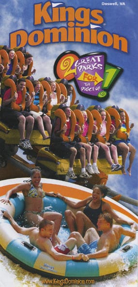 Kings Dominion Map and Brochure (1978 - 2024) | ThemeParkBrochures.net