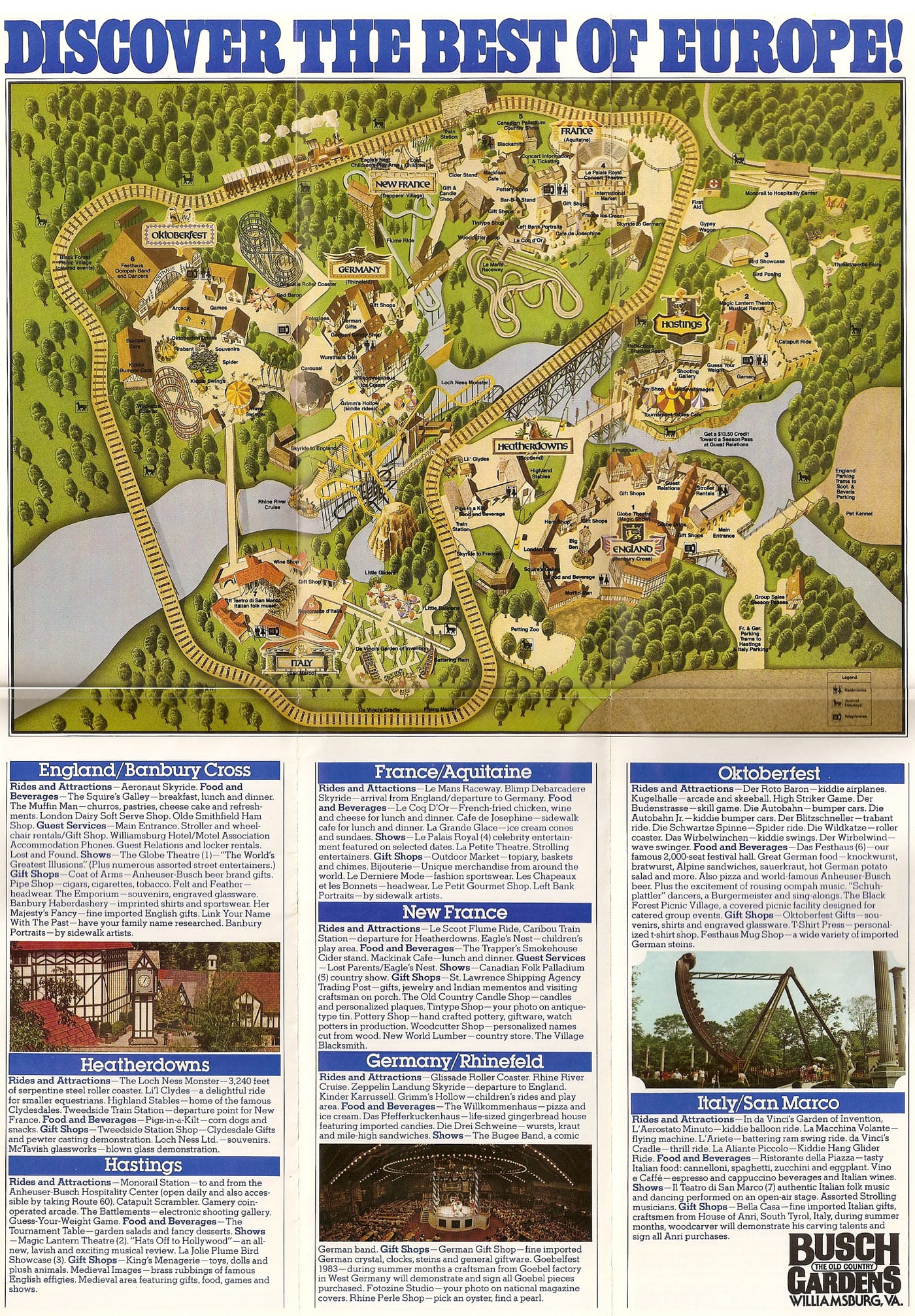 Busch Gardens - The Old Country Map and Brochure (1975 - 2024 ...