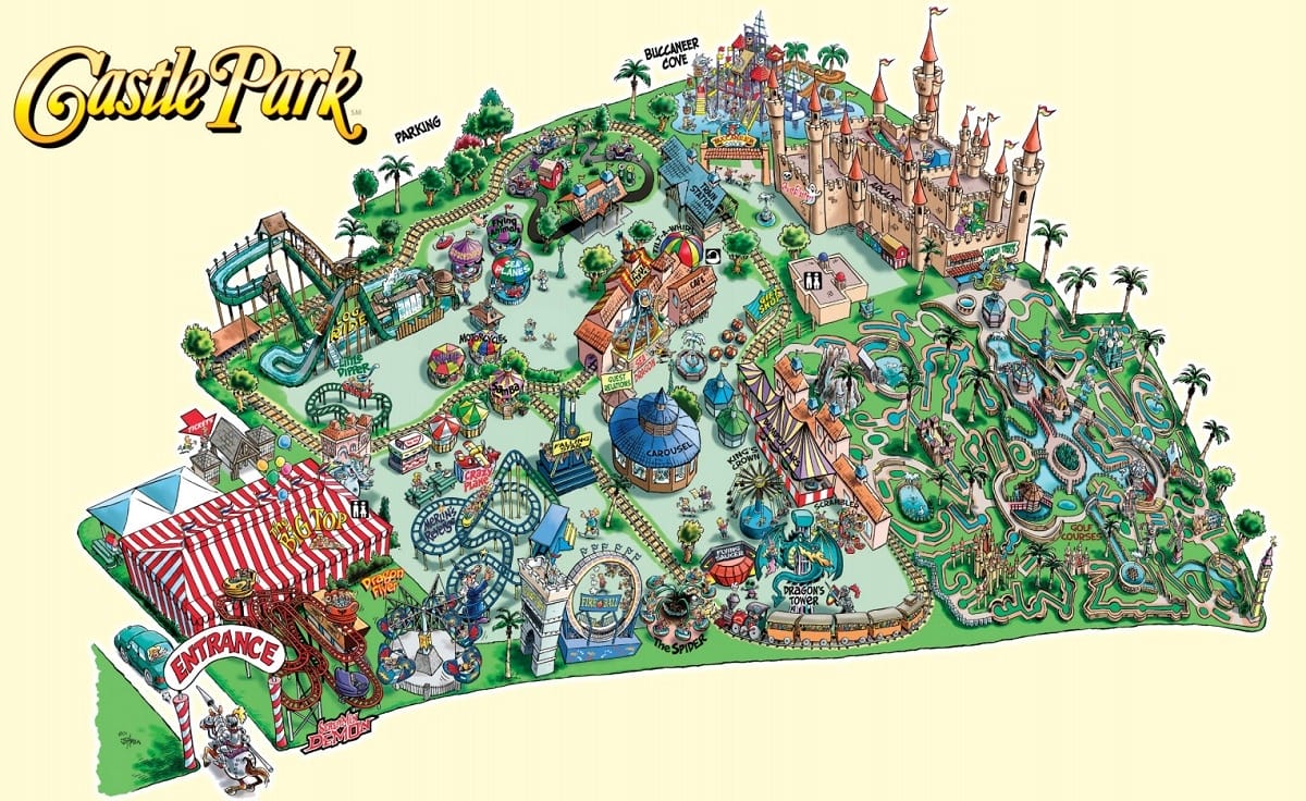 Castle Park Map and Brochure (2014 - 2023) | ThemeParkBrochures.net