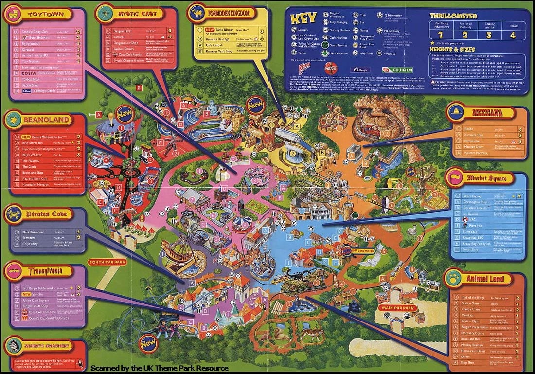 Chessington World of Adventures Resort Map and Brochure (1980 - 2024 ...