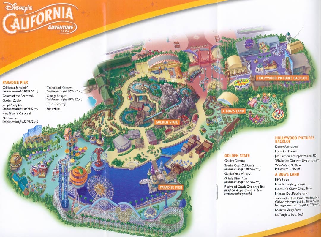 Disney California Adventure Park Map and Brochure (2001 - 2024 ...