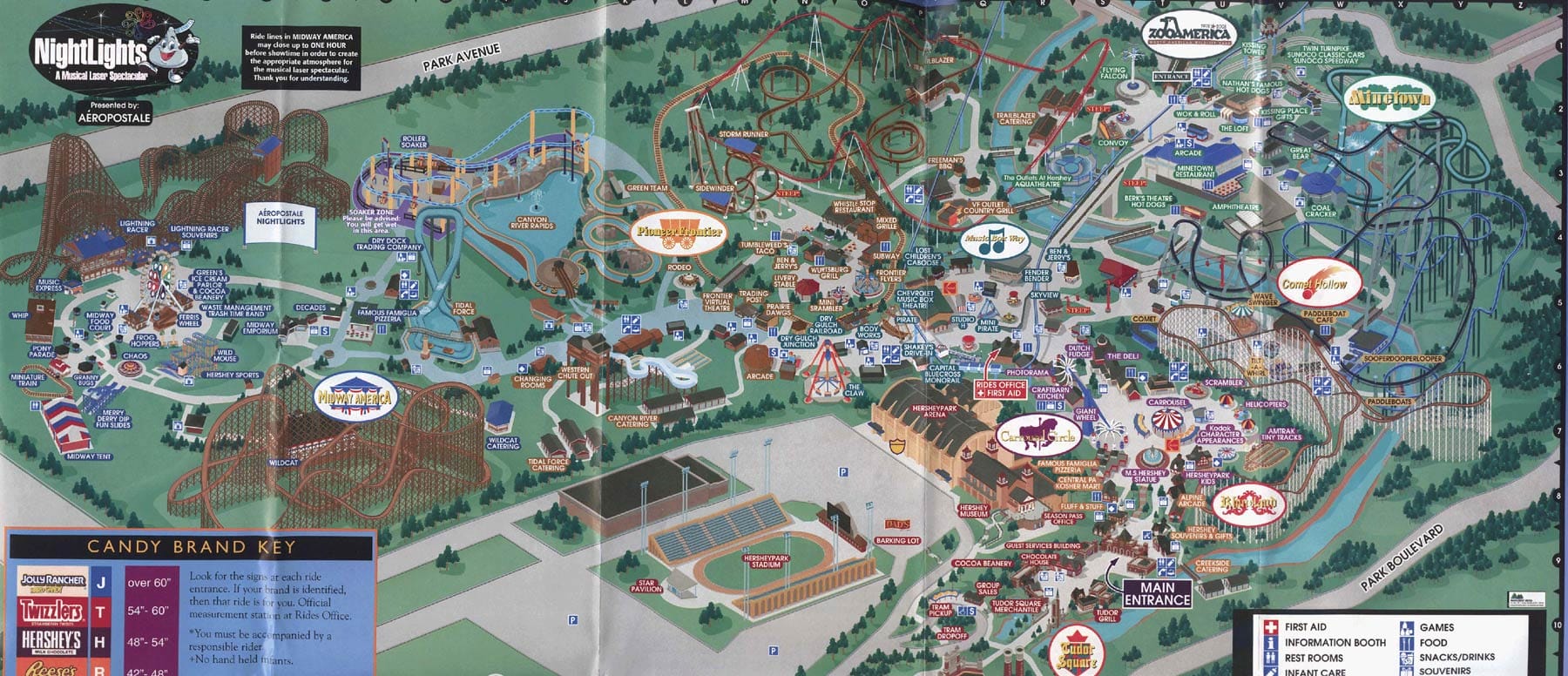 Hersheypark Map and Brochure (1979 - 2024) | ThemeParkBrochures.net