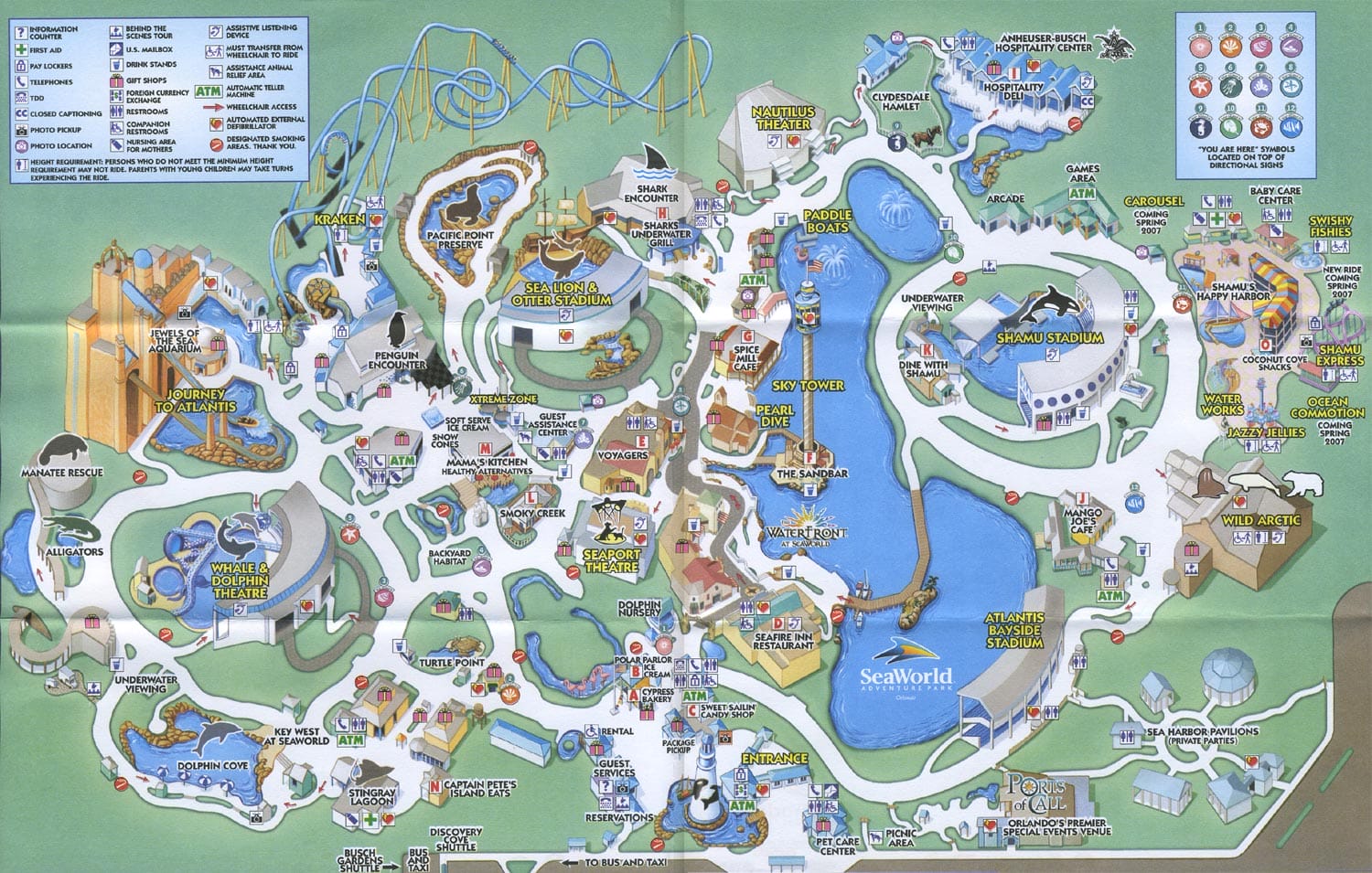 SeaWorld Orlando Map and Brochure (2024 - 1976) | ThemeParkBrochures.net