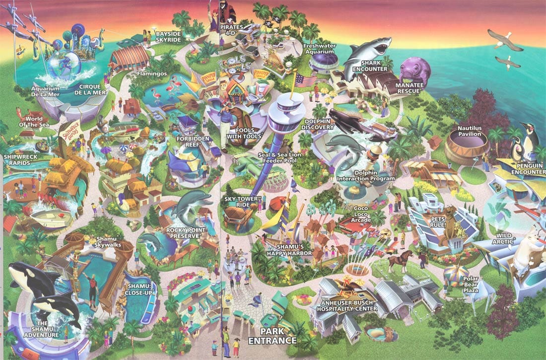 SeaWorld San Diego Map and Brochure (1980 - 2024) | ThemeParkBrochures.net