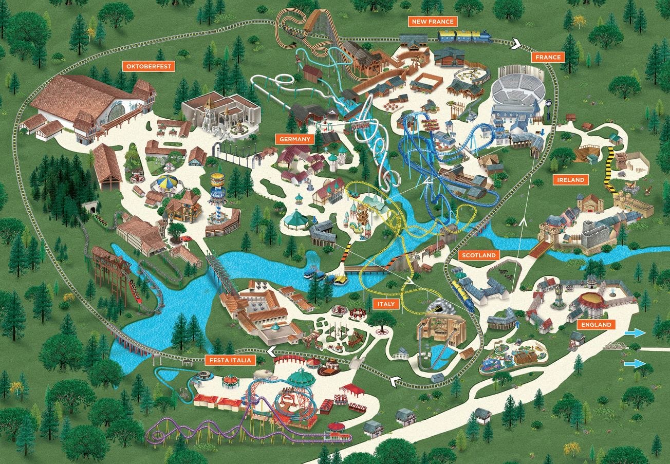 Busch Gardens Williamsburg Map and Brochure (1997 - 2024 ...