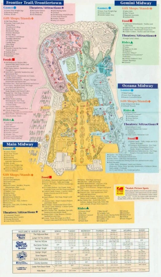 Cedar Point Map and Brochure (2024 - 1961) | ThemeParkBrochures.net