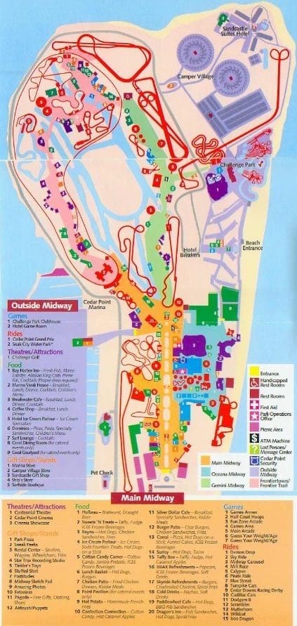 Cedar Point Map and Brochure (2024 - 1961) | ThemeParkBrochures.net