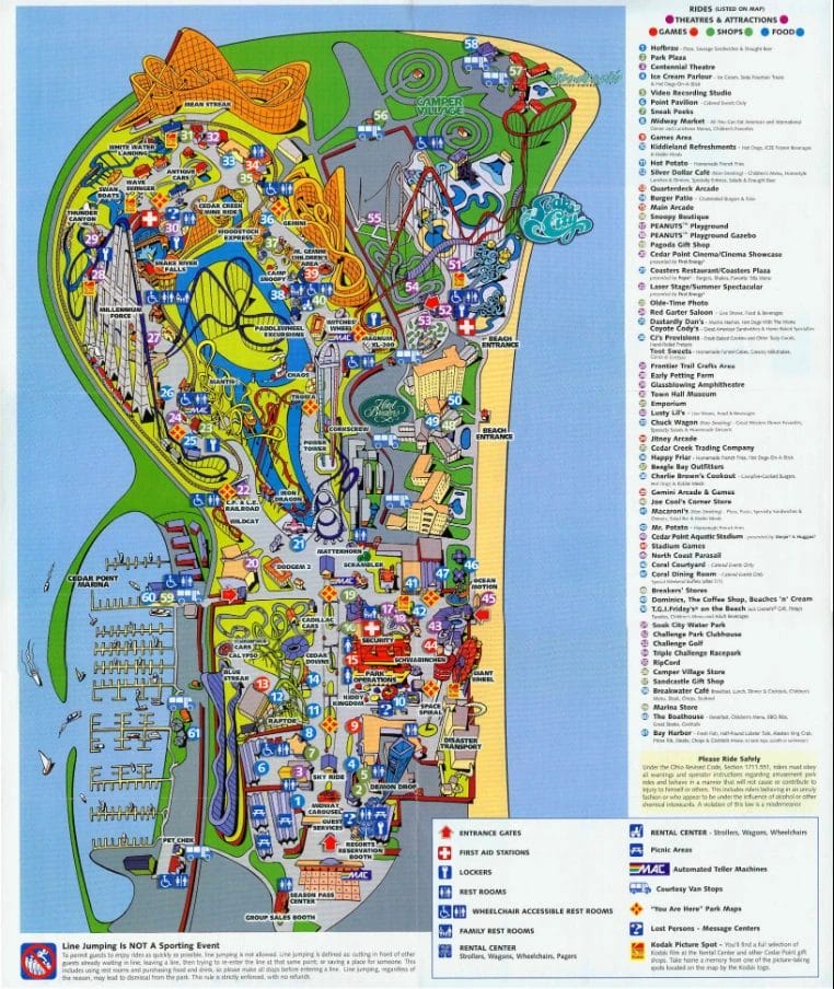 Cedar Point Map and Brochure (2024 - 1961) | ThemeParkBrochures.net
