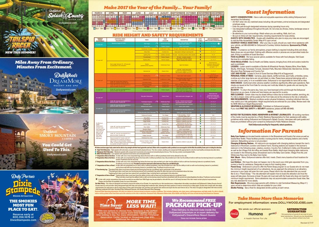 Dollywood Map and Brochure (1989 - 2024) | ThemeParkBrochures.net