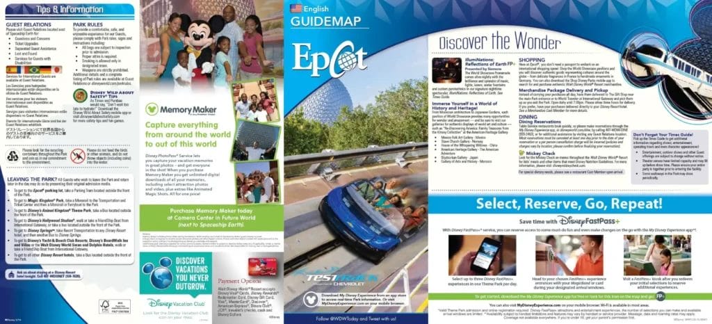 Epcot Map and Brochure (1987 - 2024) | ThemeParkBrochures.net