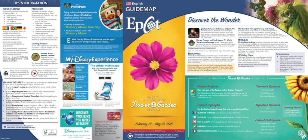 Epcot Map and Brochure (1987 - 2024) | ThemeParkBrochures.net