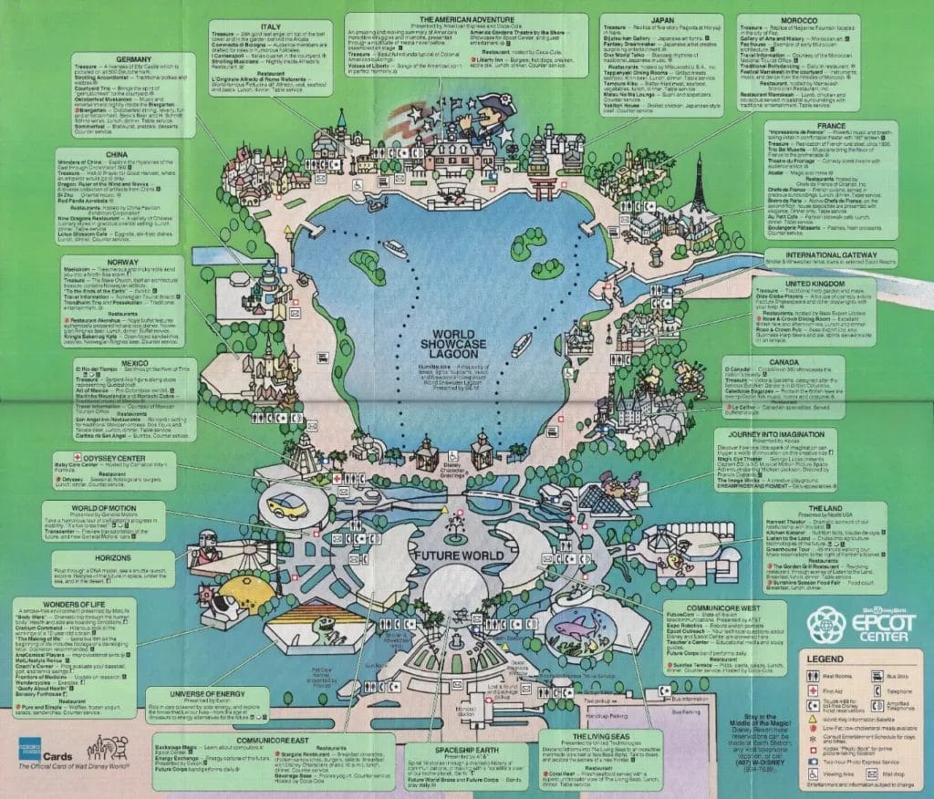 Epcot Map and Brochure (1987 - 2024) | ThemeParkBrochures.net