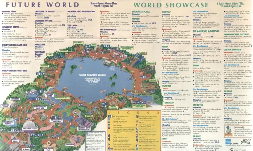 Epcot Map and Brochure (1987 - 2024) | ThemeParkBrochures.net
