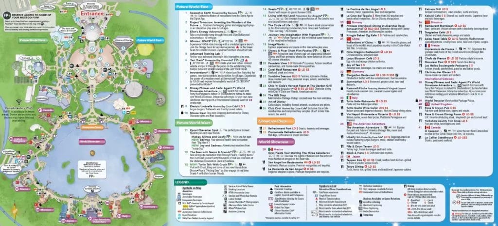 Epcot Map and Brochure (1987 - 2024) | ThemeParkBrochures.net