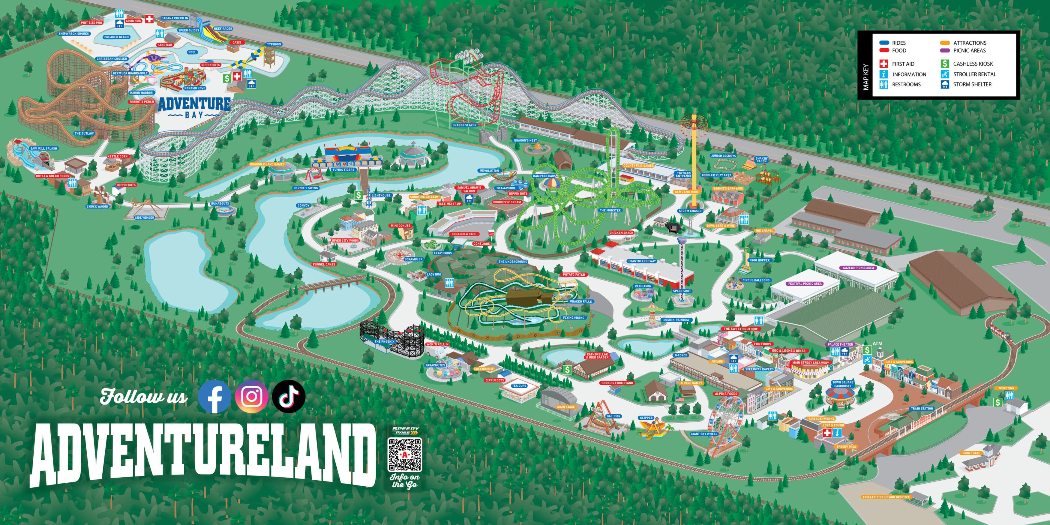 Adventureland Map and Brochure (1988 - 2023) | ThemeParkBrochures.net