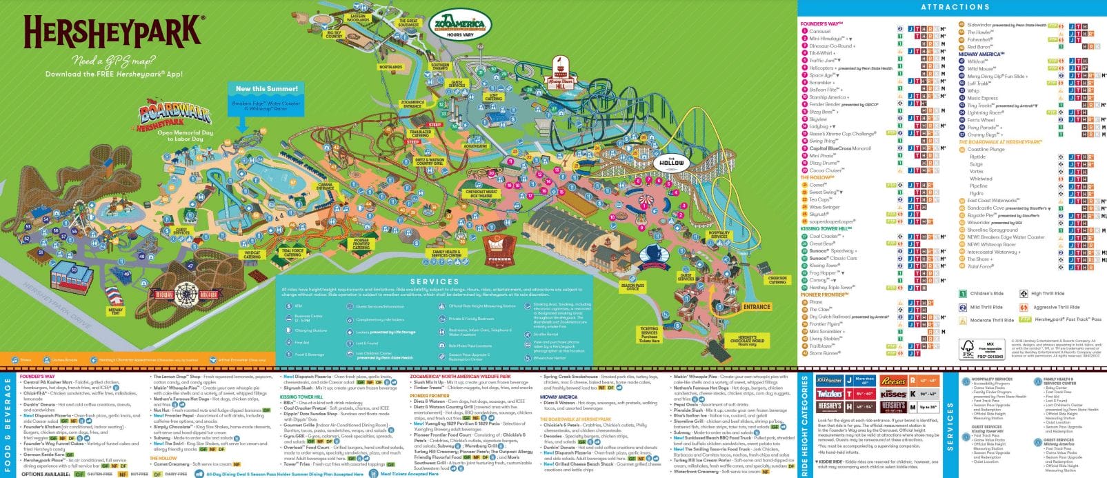 Hersheypark Map and Brochure (1979 - 2024) | ThemeParkBrochures.net