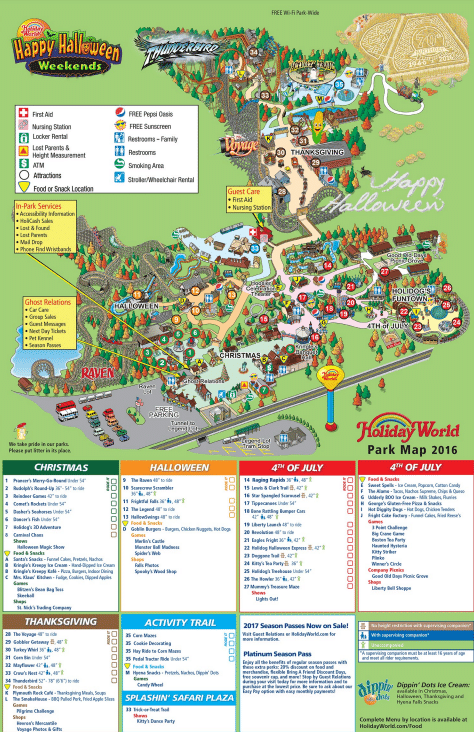 Holiday World & Splashin' Safari Map and Brochure (1986 - 2023 ...