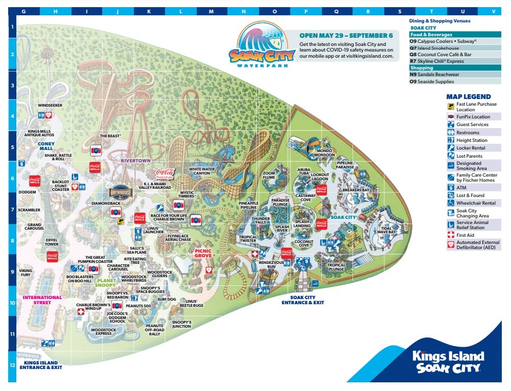 Kings Island Map and Brochure (1972 - 2024) | ThemeParkBrochures.net