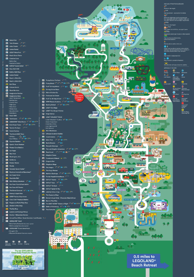Legoland Florida Map and Brochure (2023 - 2024) | ThemeParkBrochures.net