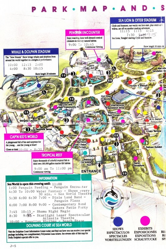 SeaWorld Orlando Map and Brochure (2024 - 1976) | ThemeParkBrochures.net