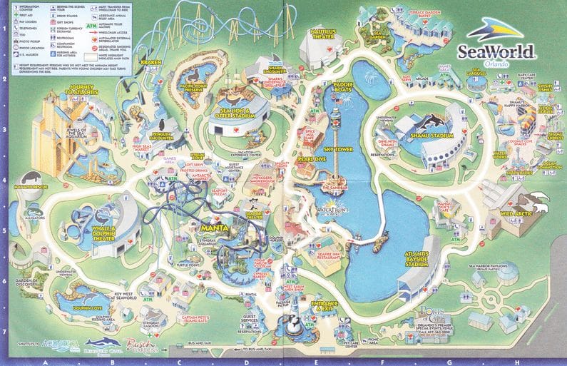 SeaWorld Orlando Map and Brochure (2024 - 1976) | ThemeParkBrochures.net