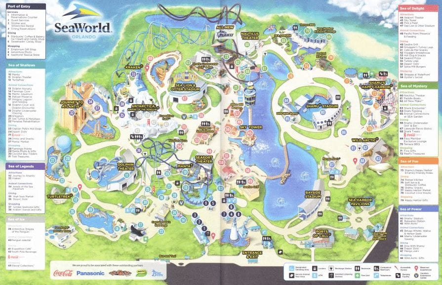 SeaWorld Orlando Map and Brochure (2024 - 1976) | ThemeParkBrochures.net