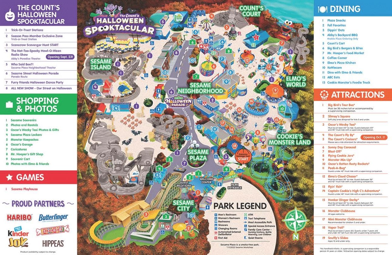 Sesame Place Map and Brochure (2001 - 2024) | ThemeParkBrochures.net