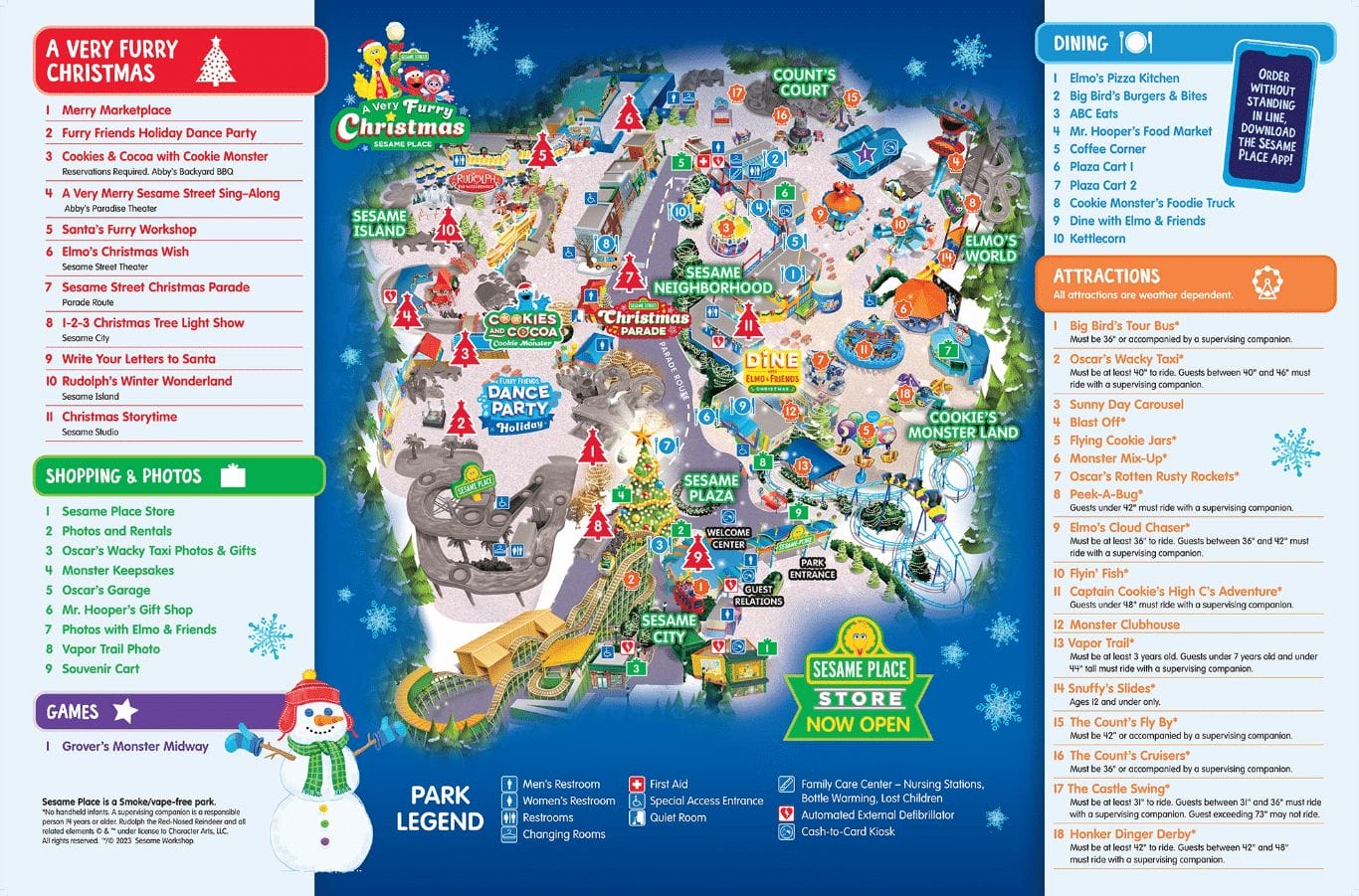 Sesame Place Map and Brochure (2001 - 2024) | ThemeParkBrochures.net