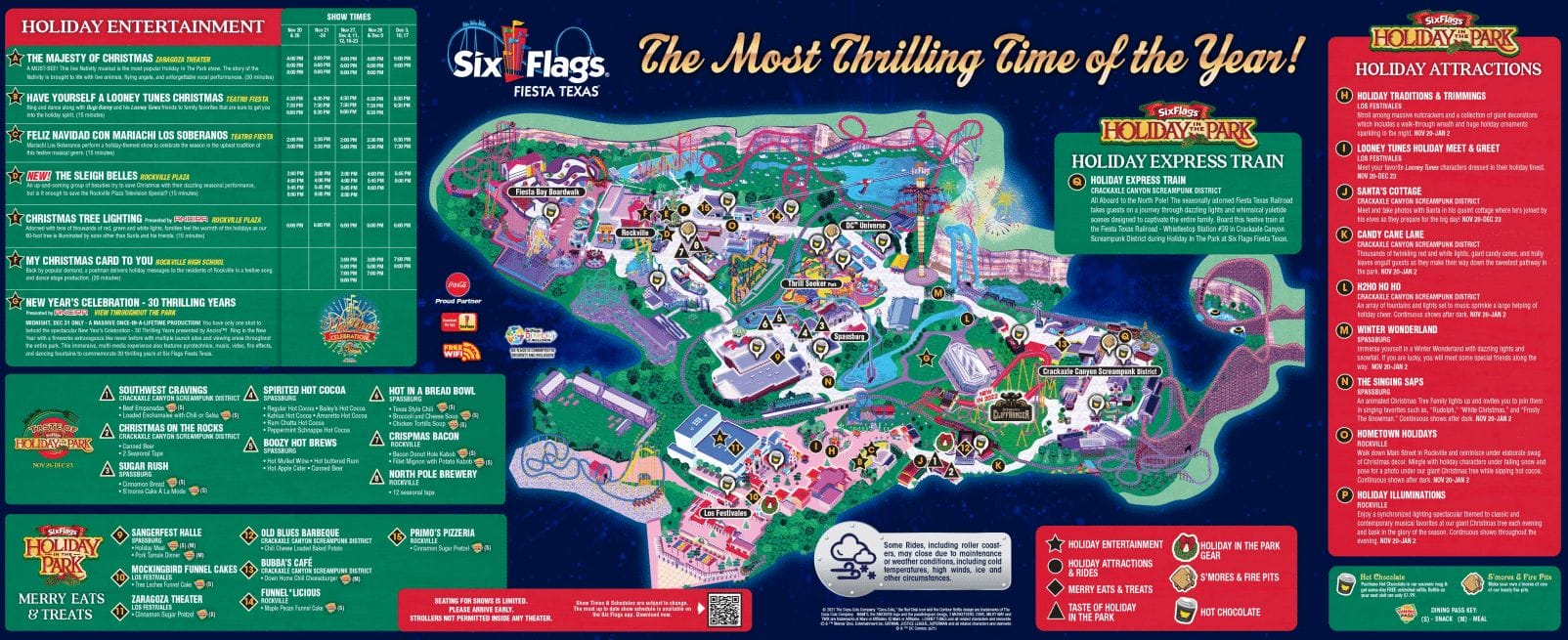 Six Flags Fiesta Texas Map and Brochure (1996 - 2023 ...