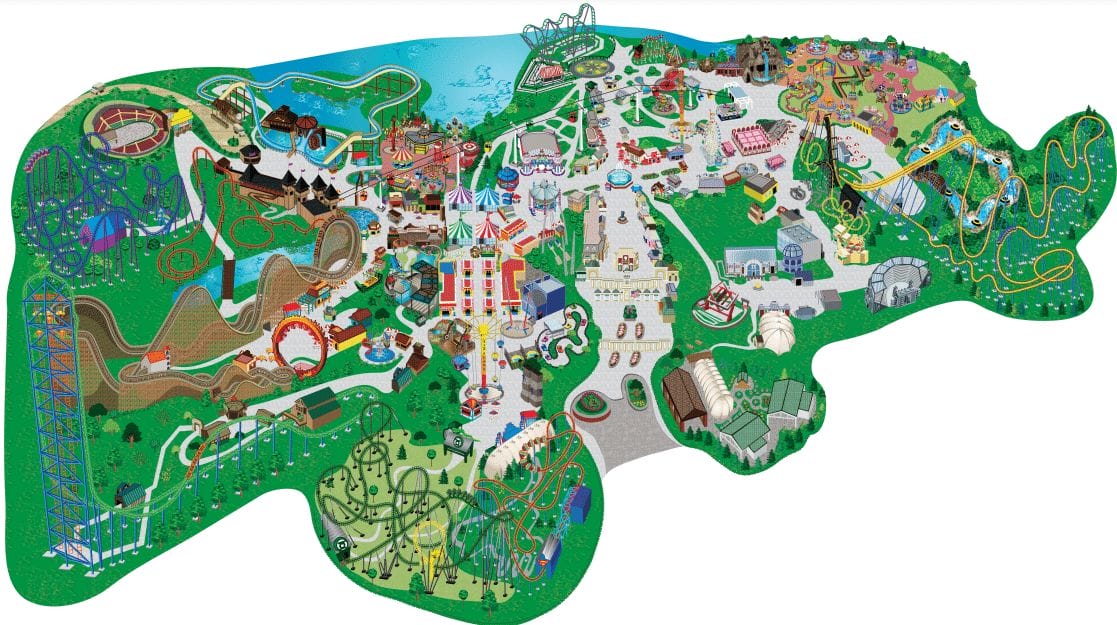 Six Flags Great Adventure Map and Brochure (1974 - 2024 ...