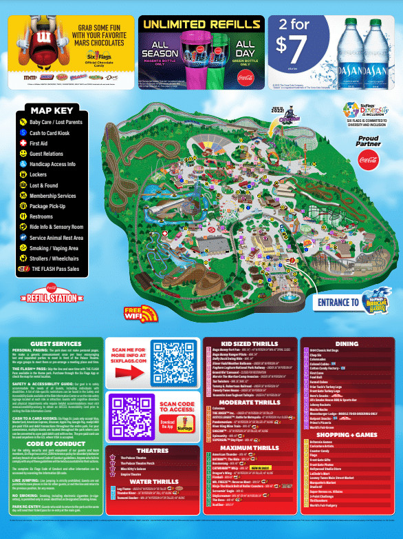 Six Flags St. Louis Map and Brochure (1976 - 2023) | ThemeParkBrochures.net