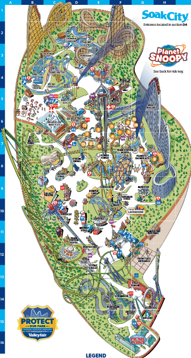 Valleyfair Map and Brochure (1995 - 2023) | ThemeParkBrochures.net