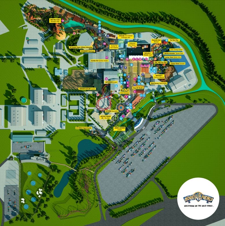 Warner Bros. Movie World Map and Brochure (2001 - 2023 ...